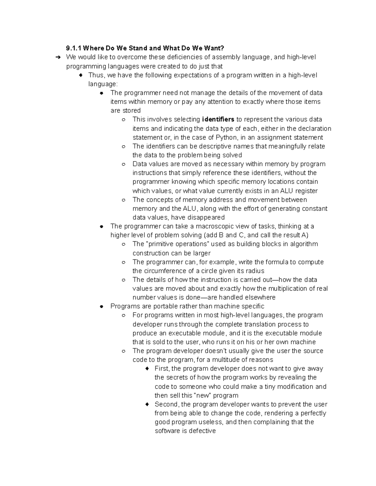 Chapter 9 Introduction to High-Level Language Programming - 9.1 Where ...