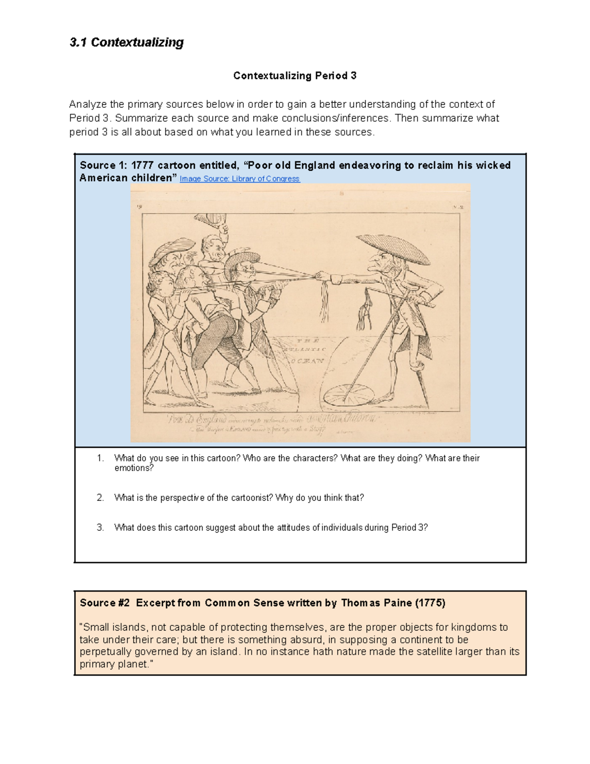 Contextualizing Period 3 of US History - Contextualizing Period 3 ...