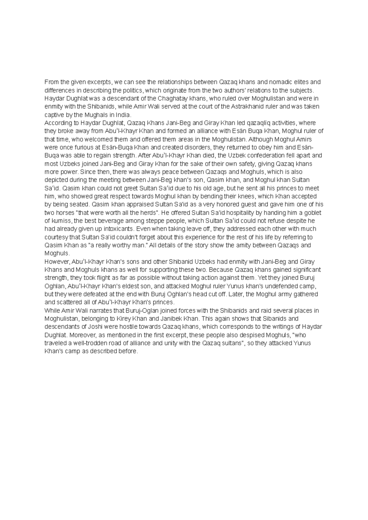 Response paper 2 - grade 2/2 - From the given excerpts, we can see the ...