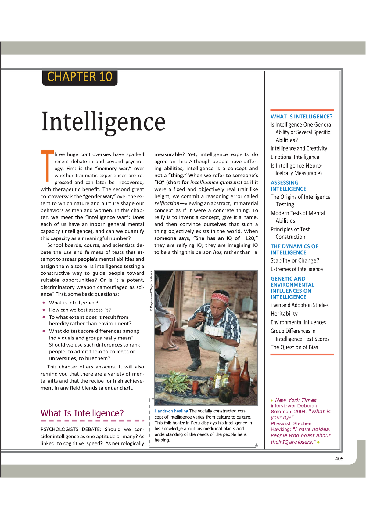 Types of Intelligence - CHAPTER 10 WHAT IS INTELLIGENCE? Is Intelligence One General Ability or ...