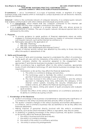 Internal Control Notes - AA 3201 STUDY NOTES 2 INTERNAL CONTROL A ...