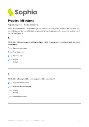 Milestone 4-20 out of 21 correct - 1 CONCEPT → Project Life Cycle ...