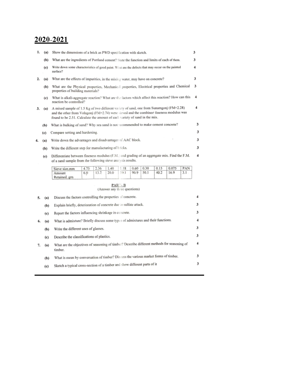 CE 307 Q - fgdgh - 2020- 2019- 2018- Set A Set B 1. (A) Write the ...