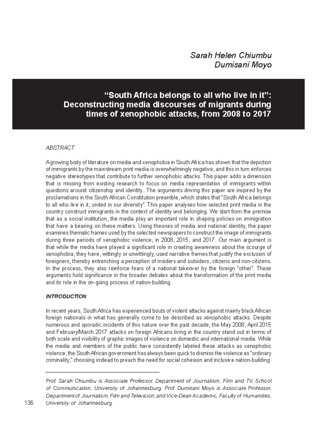 Comcare v37 n1 a8 - It's helpful - “South Africa belongs to all who ...