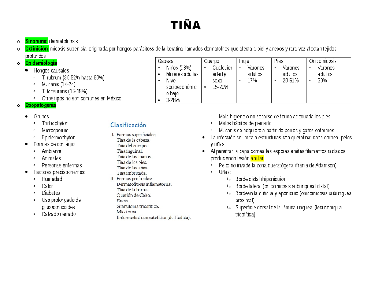 TIÑA - La tiña es una infección de la piel causada por un hongo que ...