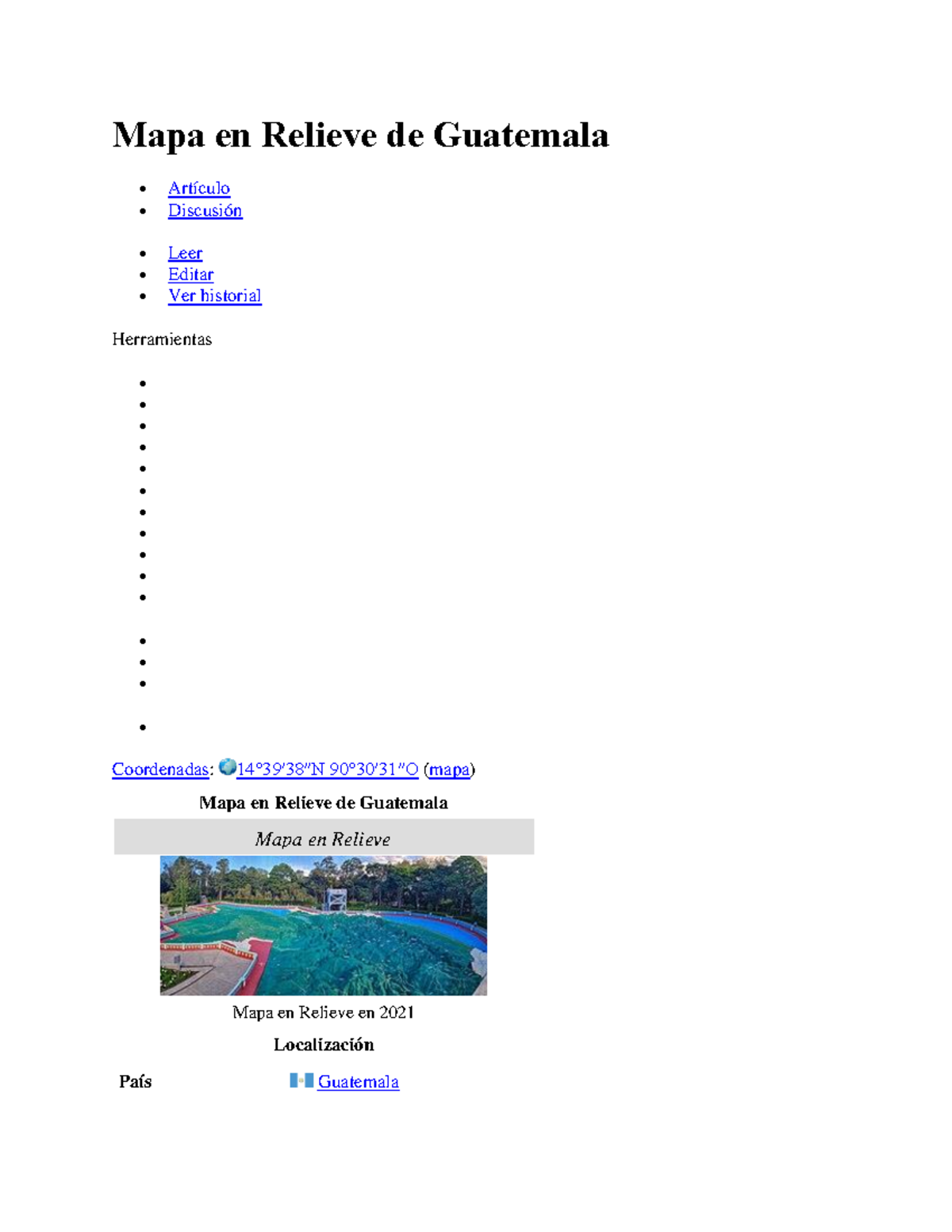 Mapa en Relieve de Guatemala - Doninelli & Cía (baranda perimetral ...