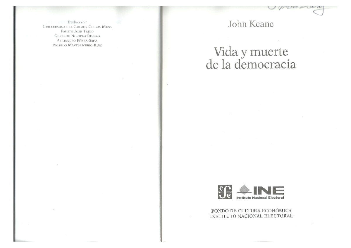 Vida y muerte de la democracia - Keane - every Traducción GUILLERMINA ...