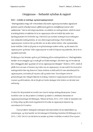Refleksjonsnotat om arbeidsgrupper og teamarbeid - Refleksjonsnotat om ...