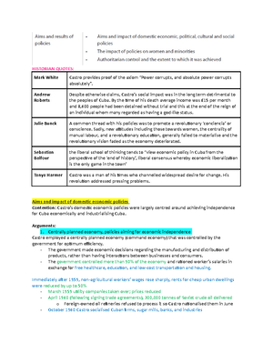 Emergence of Castro's Cuba- Conditions and Rise to Power - Conditions ...