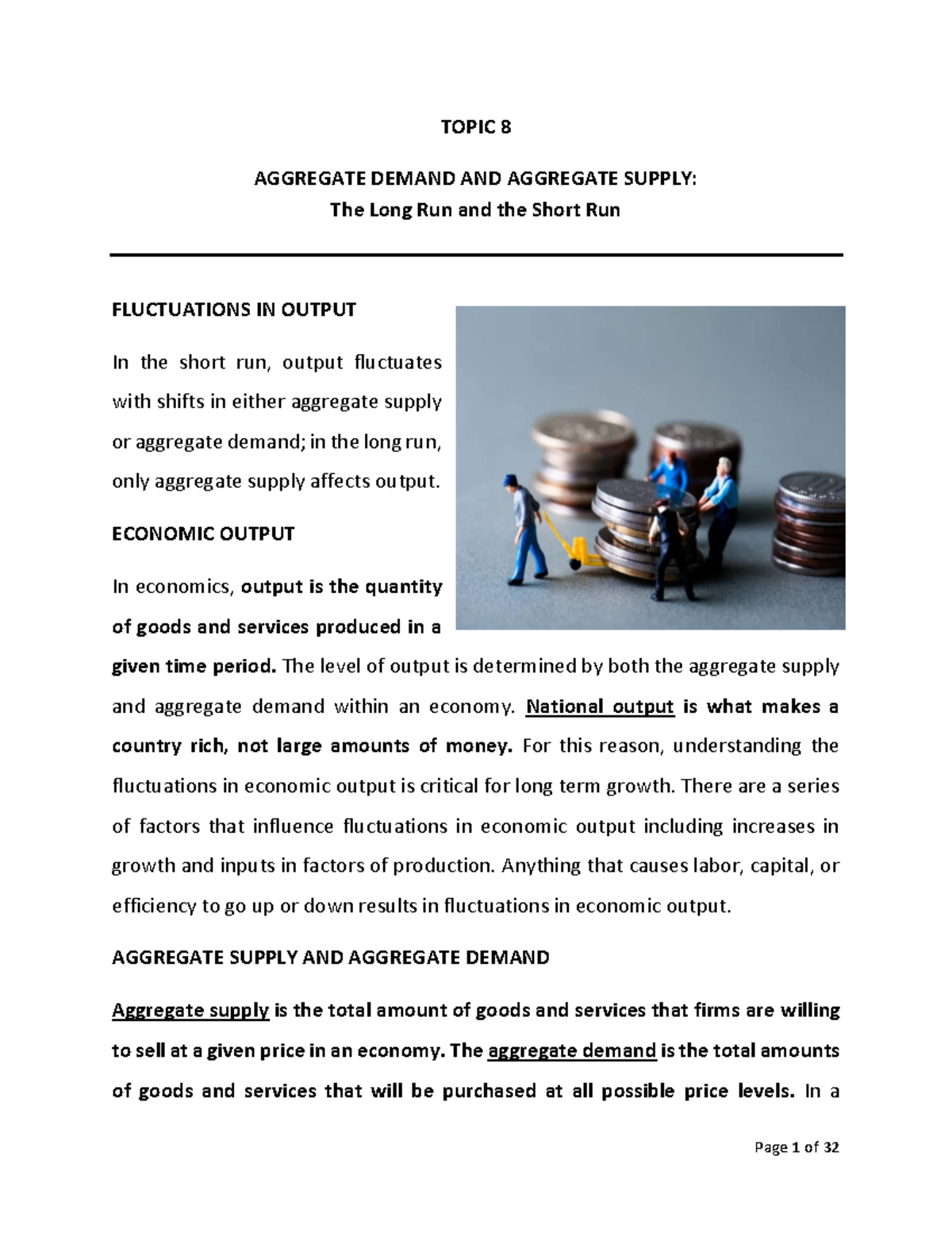 Economic Development: AGGREGATE DEMAND AND AGGREGATE SUPPLY - TOPIC 8 ...