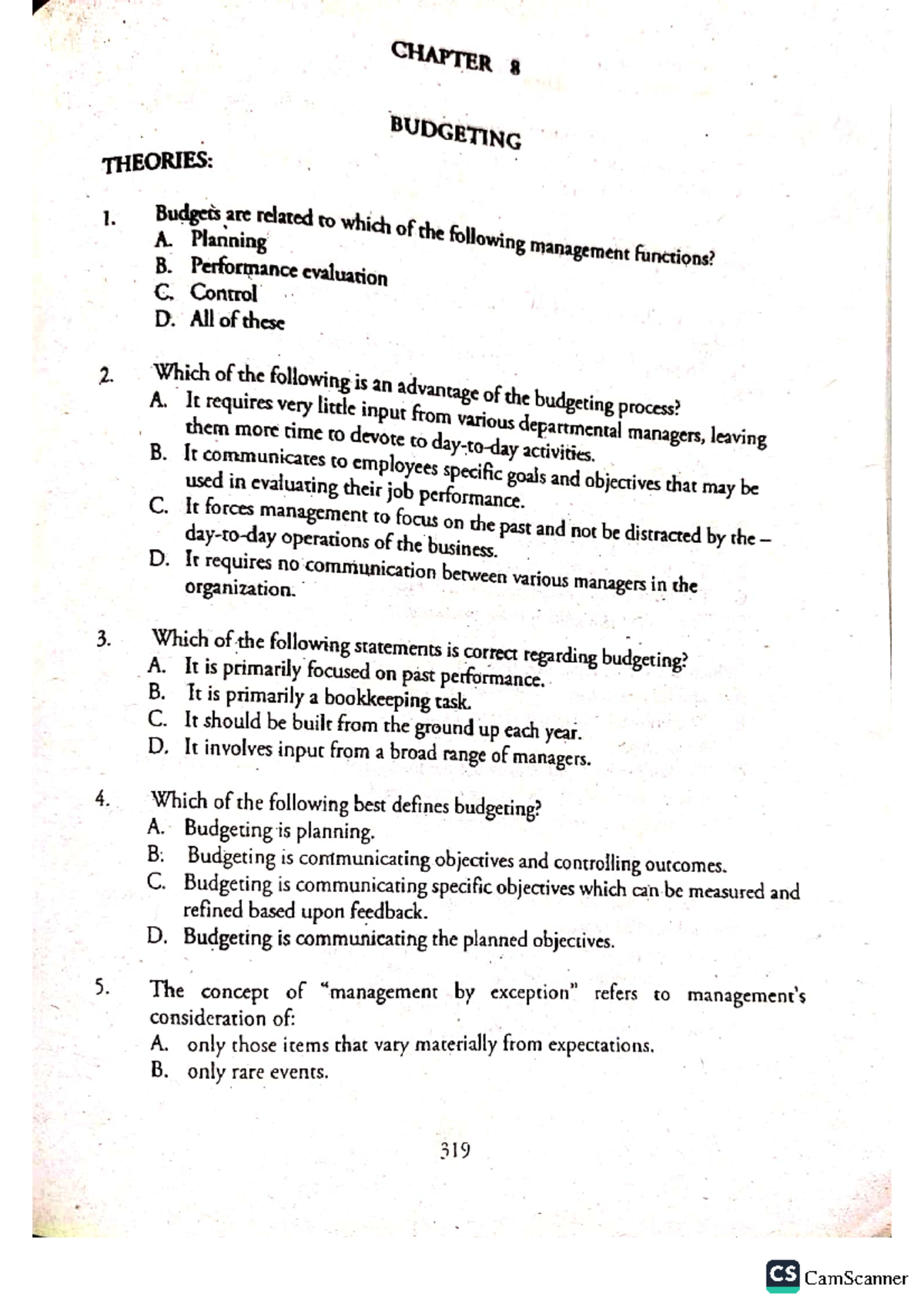 Ch01 Budgeting Reviewer - Accounting Information System Acctg 20 - Studocu