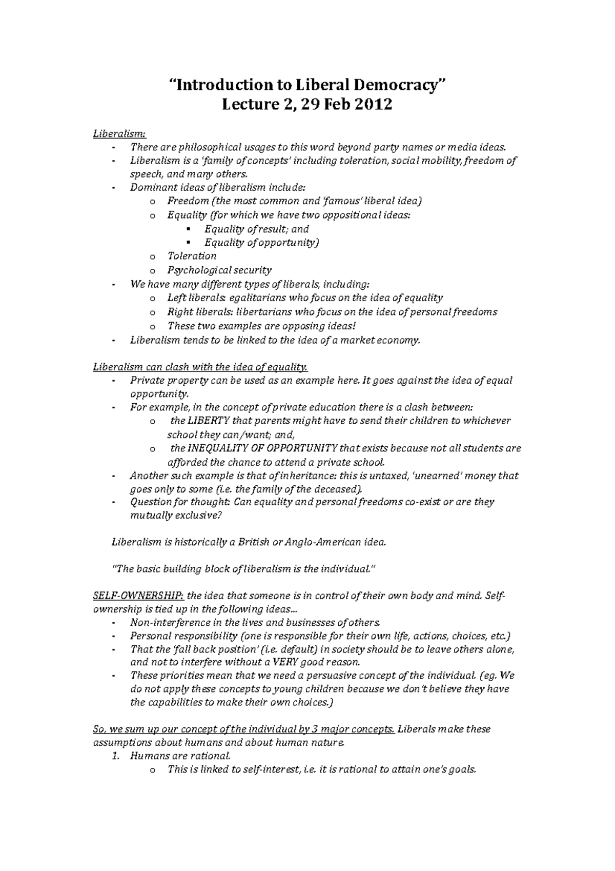 Lecture notes, complete lecture notes designed for exam study ...