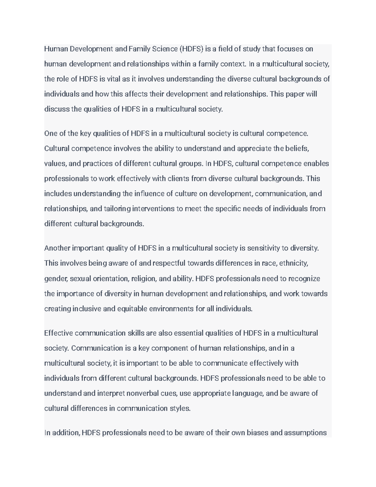 Professional Development in Family Sciences - Human Development and ...