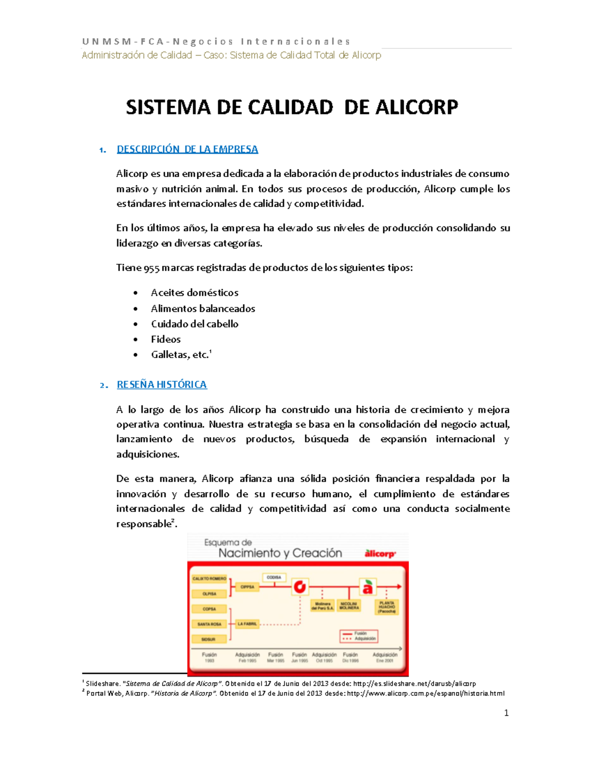 Gestion-de-calidad-de-alicorp de la empresa lima - Administración de Calidad – Caso: Sistema de ...