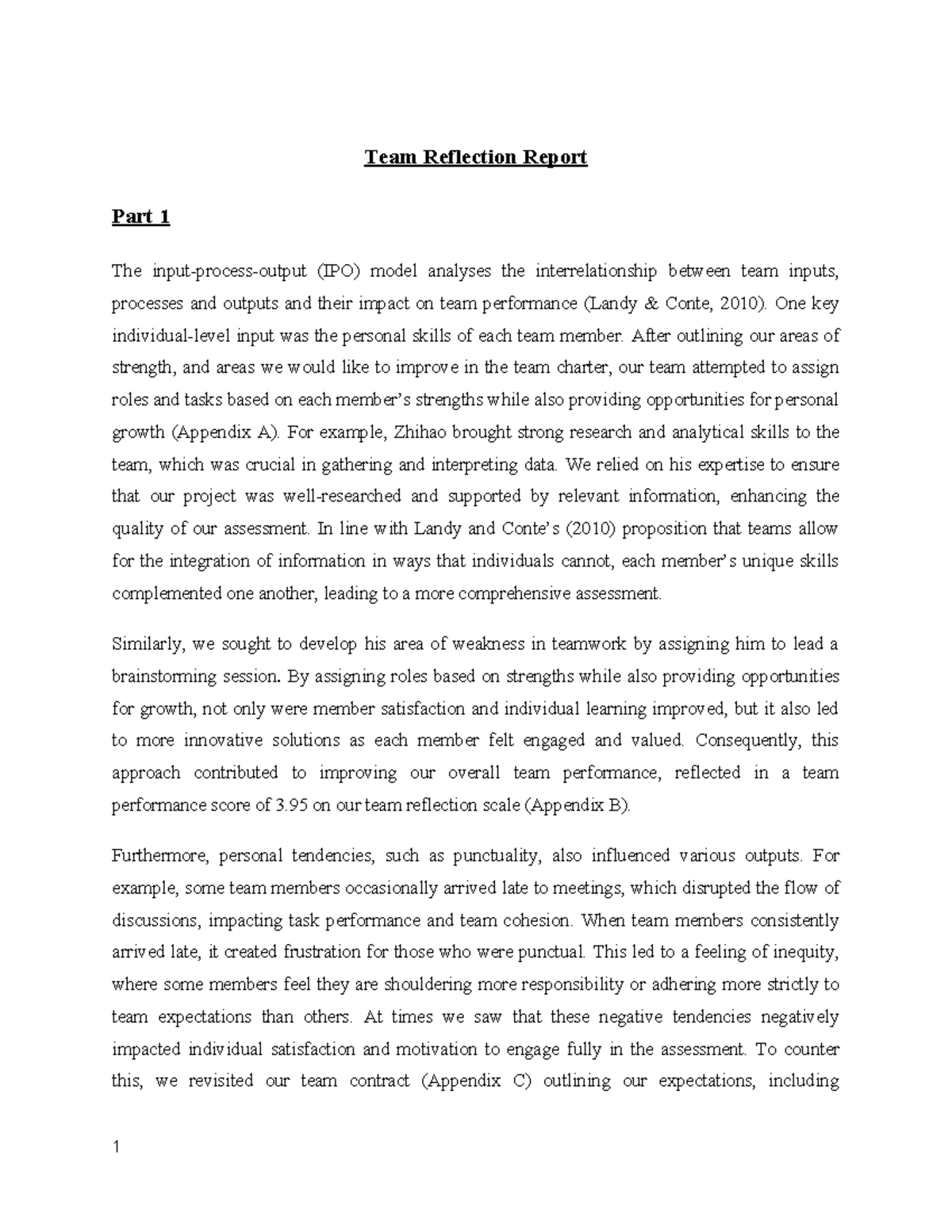 BUSS2000 CC35 team 2 - BUSS 2000 Team reflection report ( 20%) - Team ...