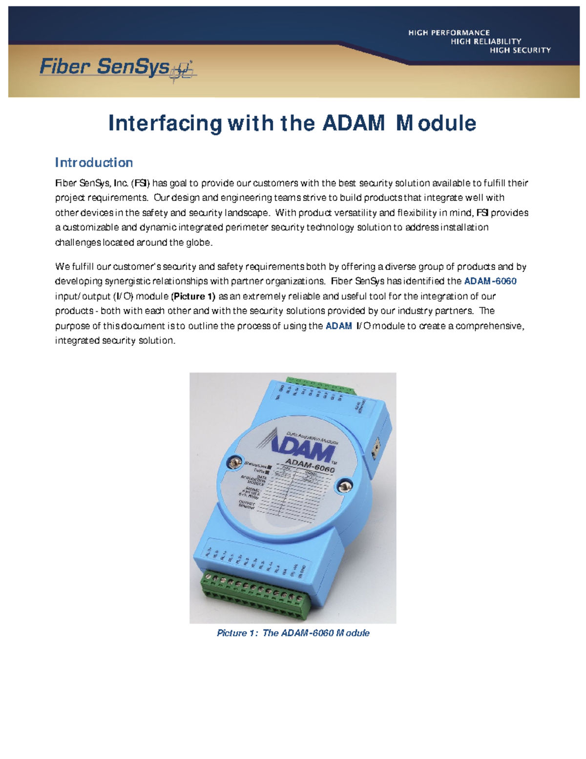 PI-SM-510 Interfacing with the ADAM Module Tech Tip Rev A 6-13 ...