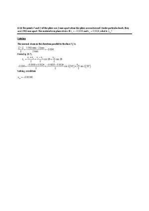 Formulario - Mechanic of Materials Formular - Fundamental Equations of ...