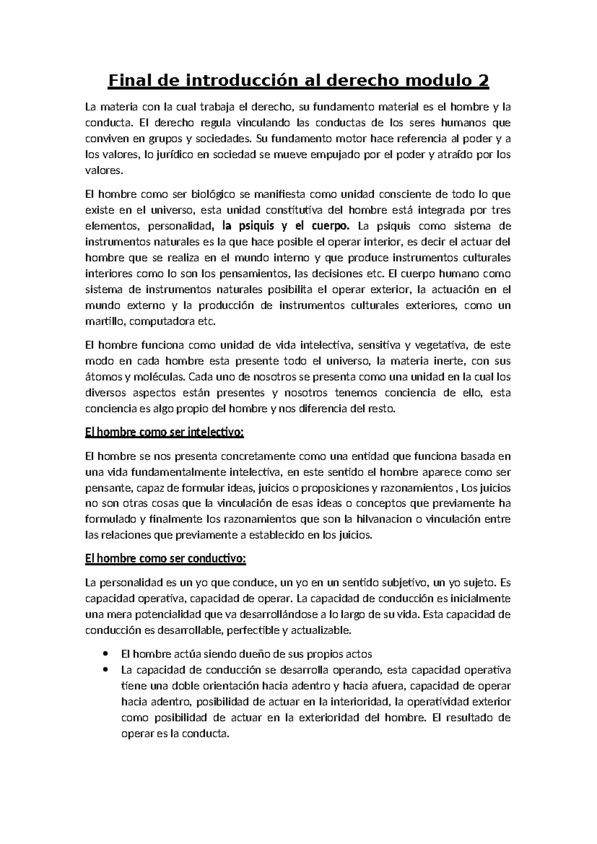 Final introducción modulo 2 - Final de introducción al derecho modulo 2 La materia con la cual ...