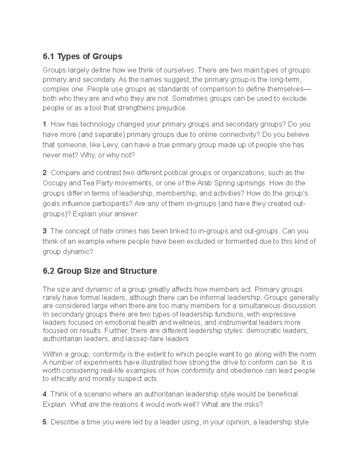 chapters-6-short-answer-questions-with-summaries-6-types-of-groups