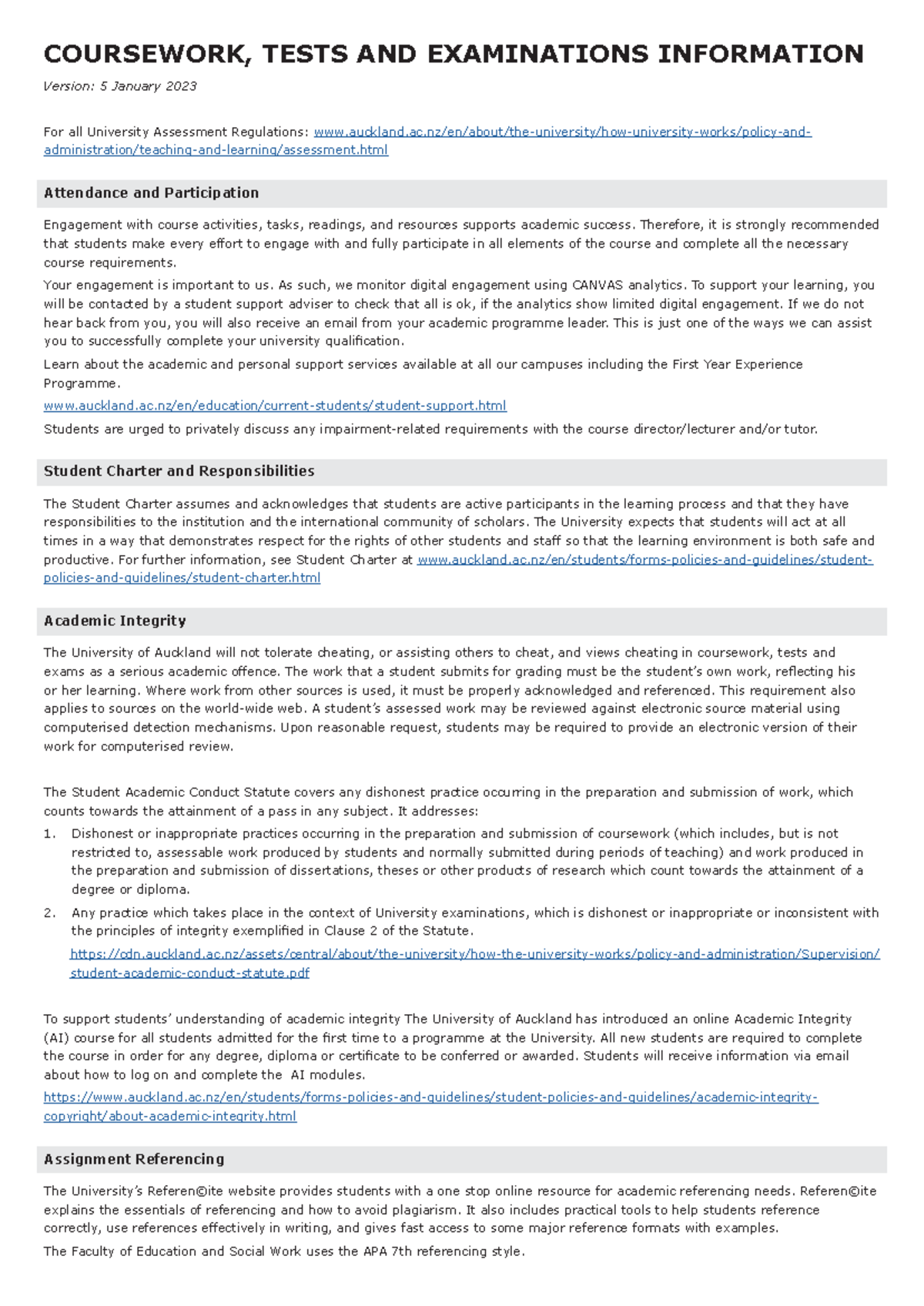 Coursework. Tests and Examinations 2023 - COURSEWORK, TESTS AND ...