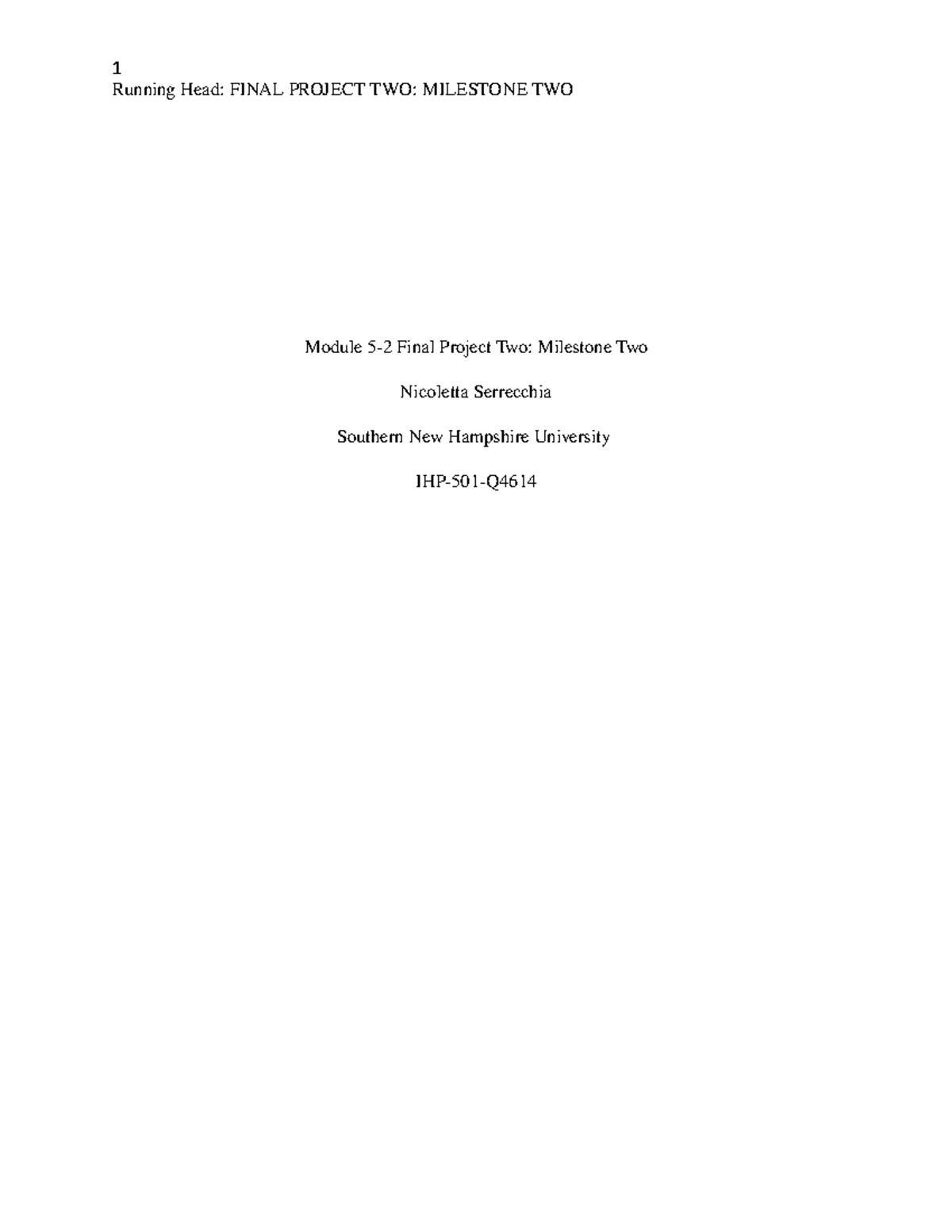 Final Project 2-Milestone 2 - Module 5-2 Final Project Two: Milestone ...
