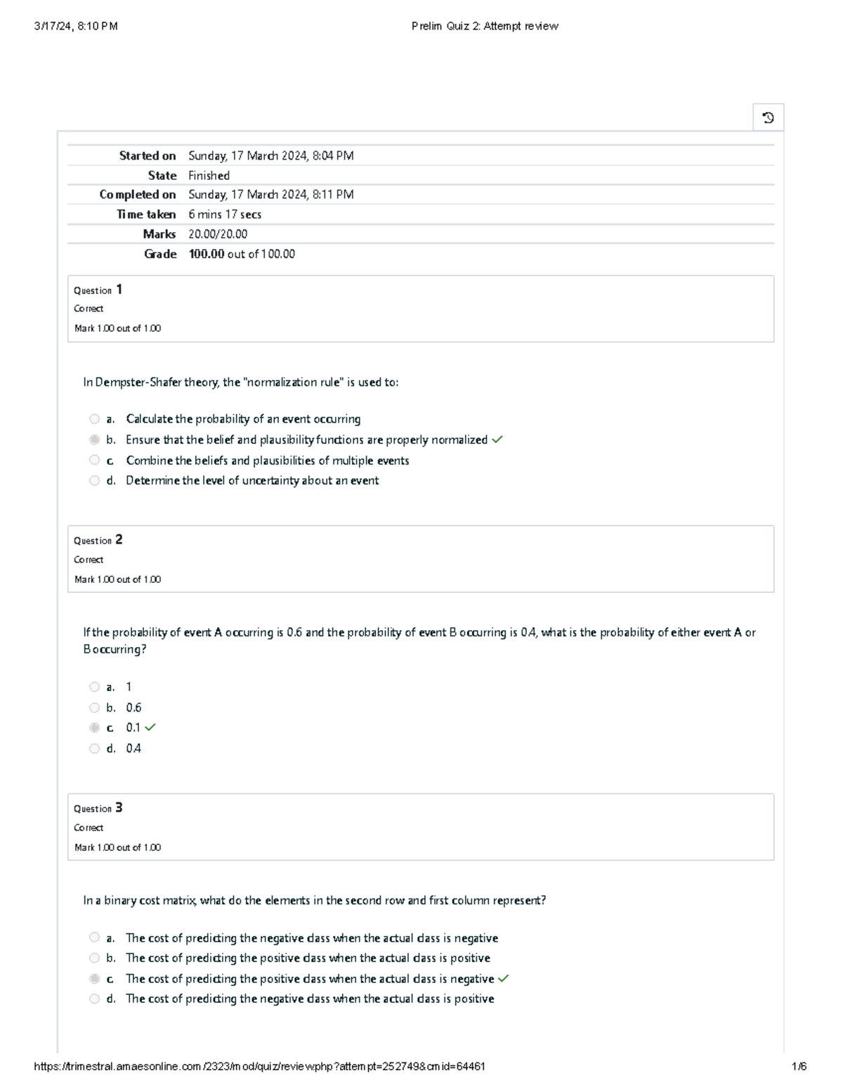 Prelim Quiz 2 - Fundamentals - Started on Sunday, 17 March 2024, 8:04 ...