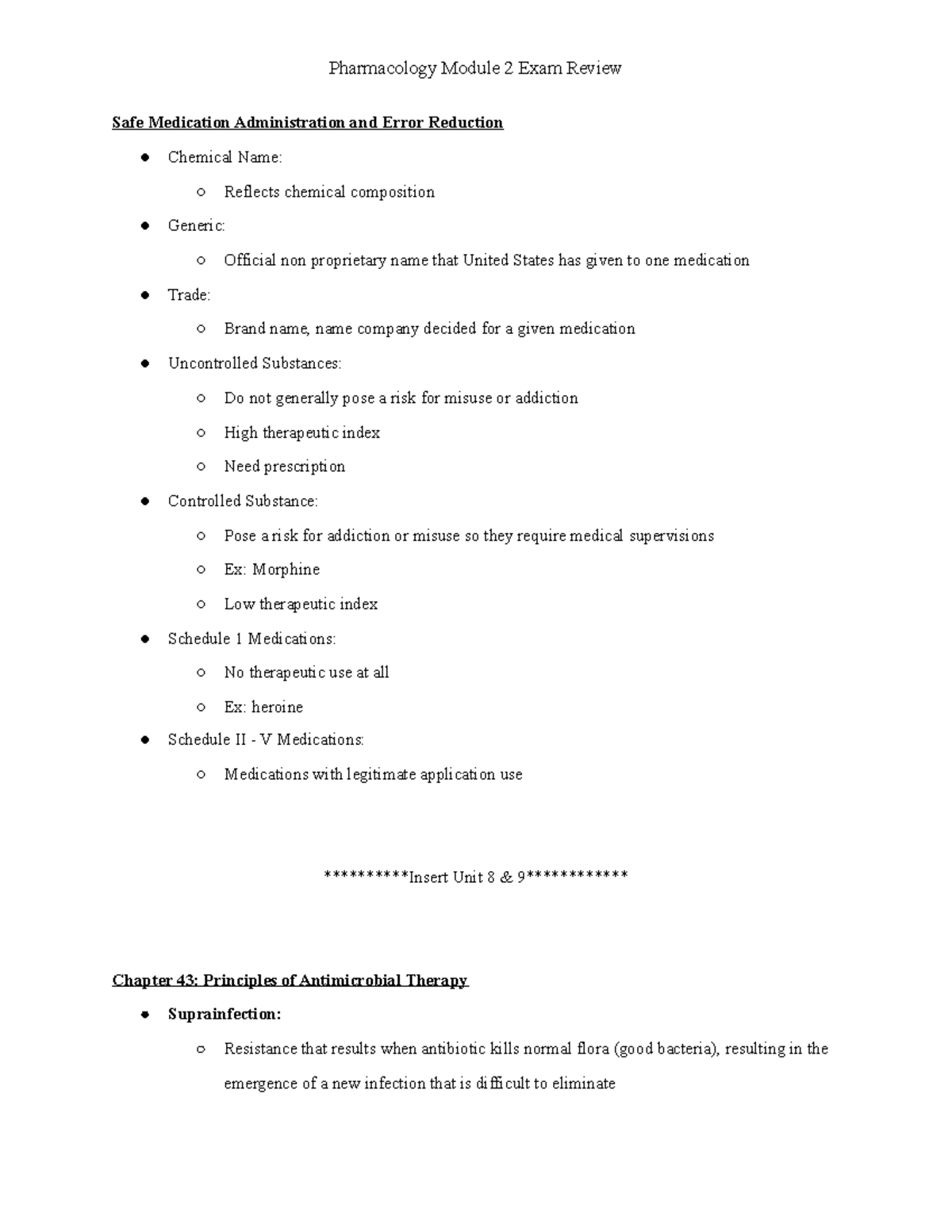Pharm Module 2 Review - Safe Medication Administration and Error ...
