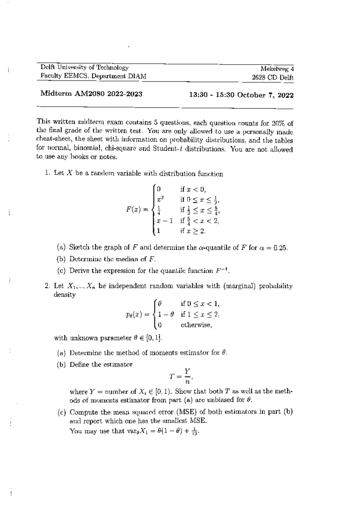 Introduction to Statistics[ 2022-10-07] - MATH 1208 - Studocu