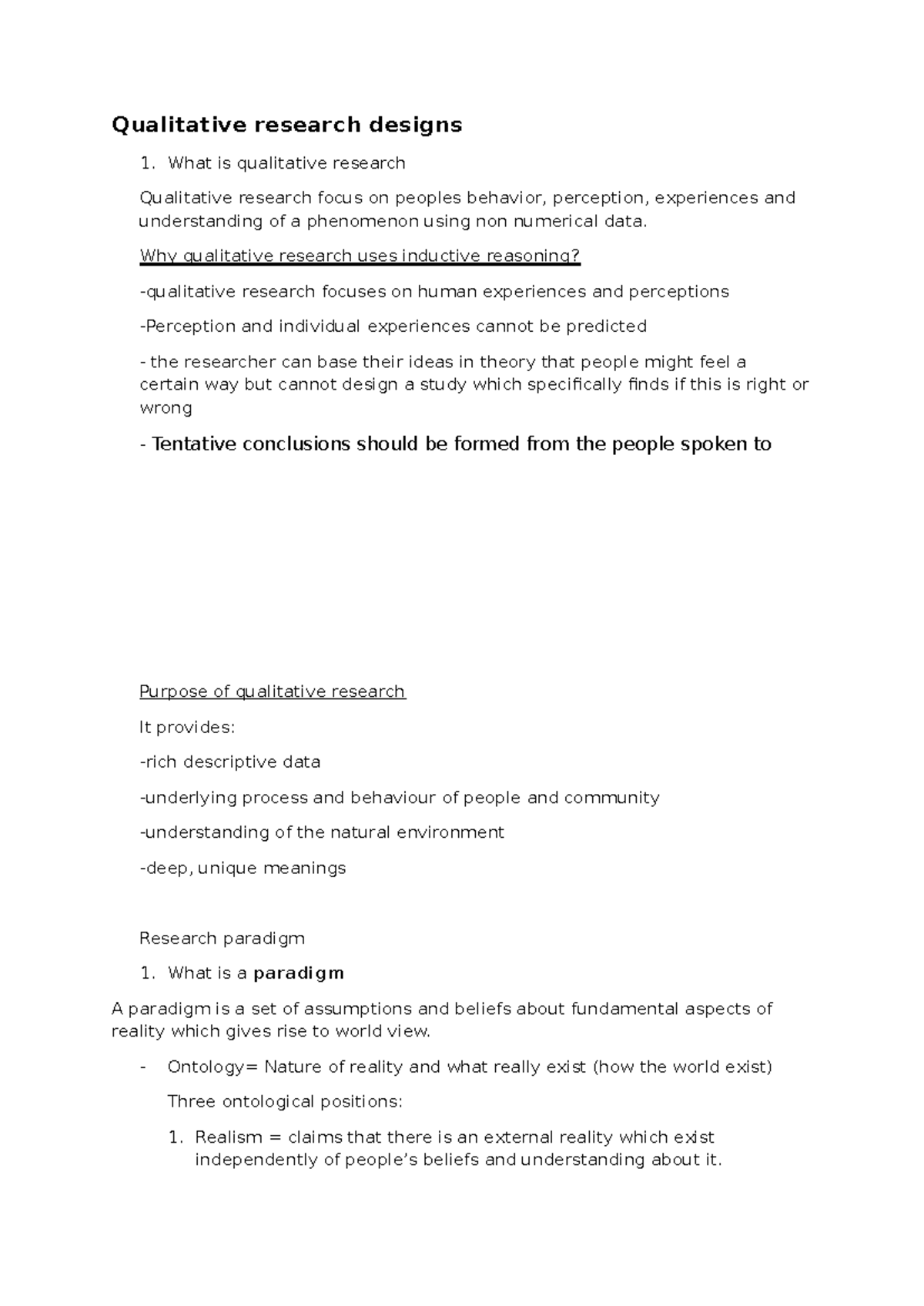 Qualitative research designs PSYC 312 - Qualitative research designs 1 ...