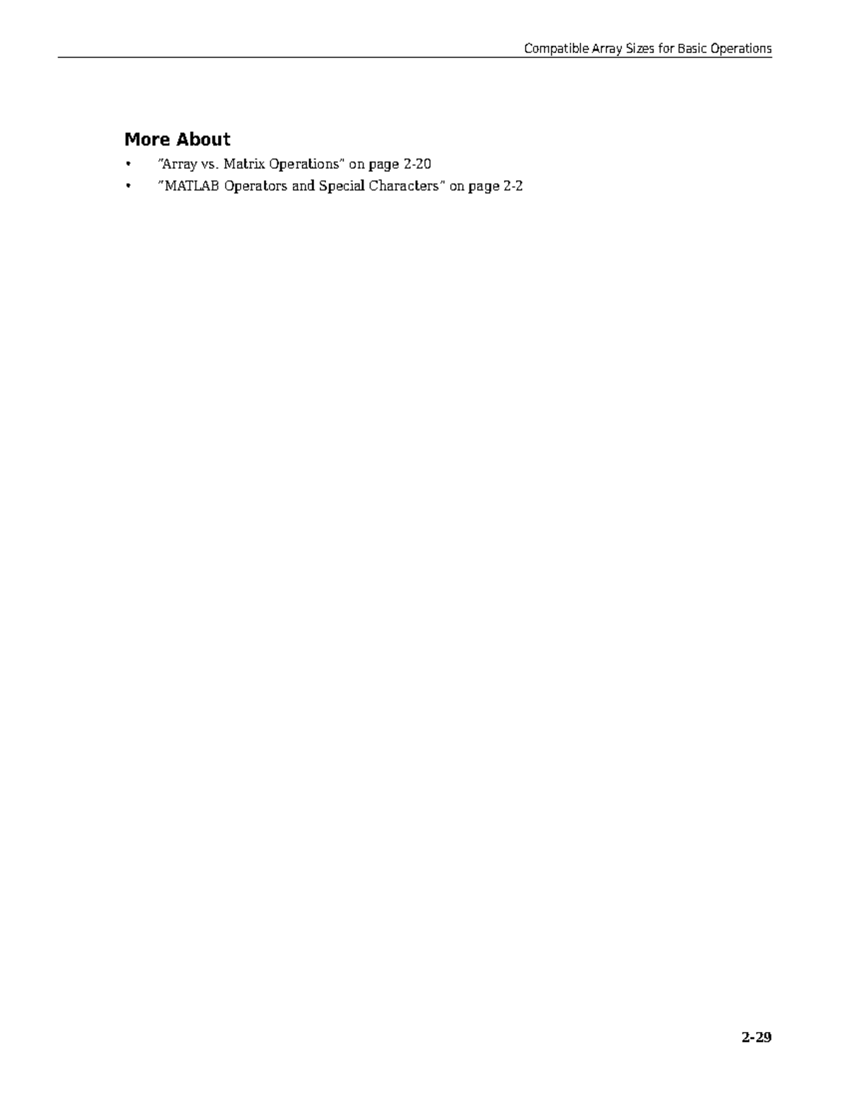 Matlab Prog 9 More About Array Vs Matrix Operations” On Page 2 Matlab Operators And