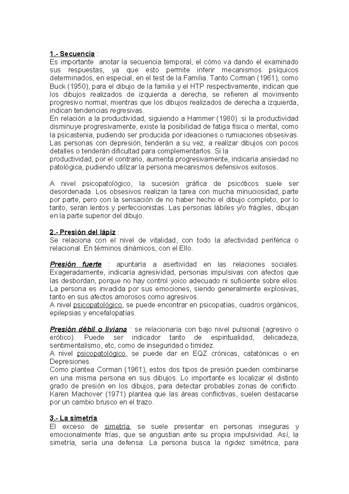 Síntesis de los Aspectos Expresivos del dibujo - 1.- Secuencia : Es ...