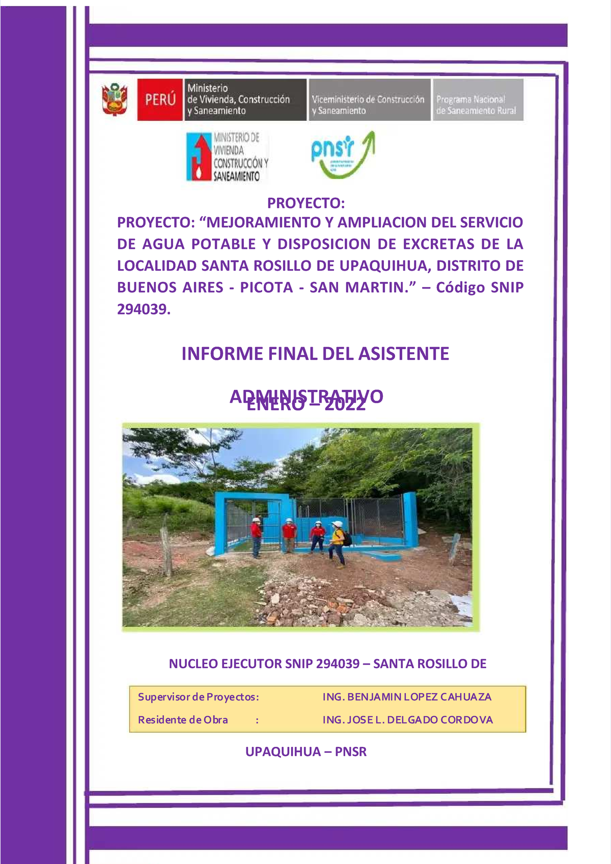Pdf-informe-final-del-asistente-administrativo-enero-2022-nucleo-ejecutor-snip-294039-santa ...