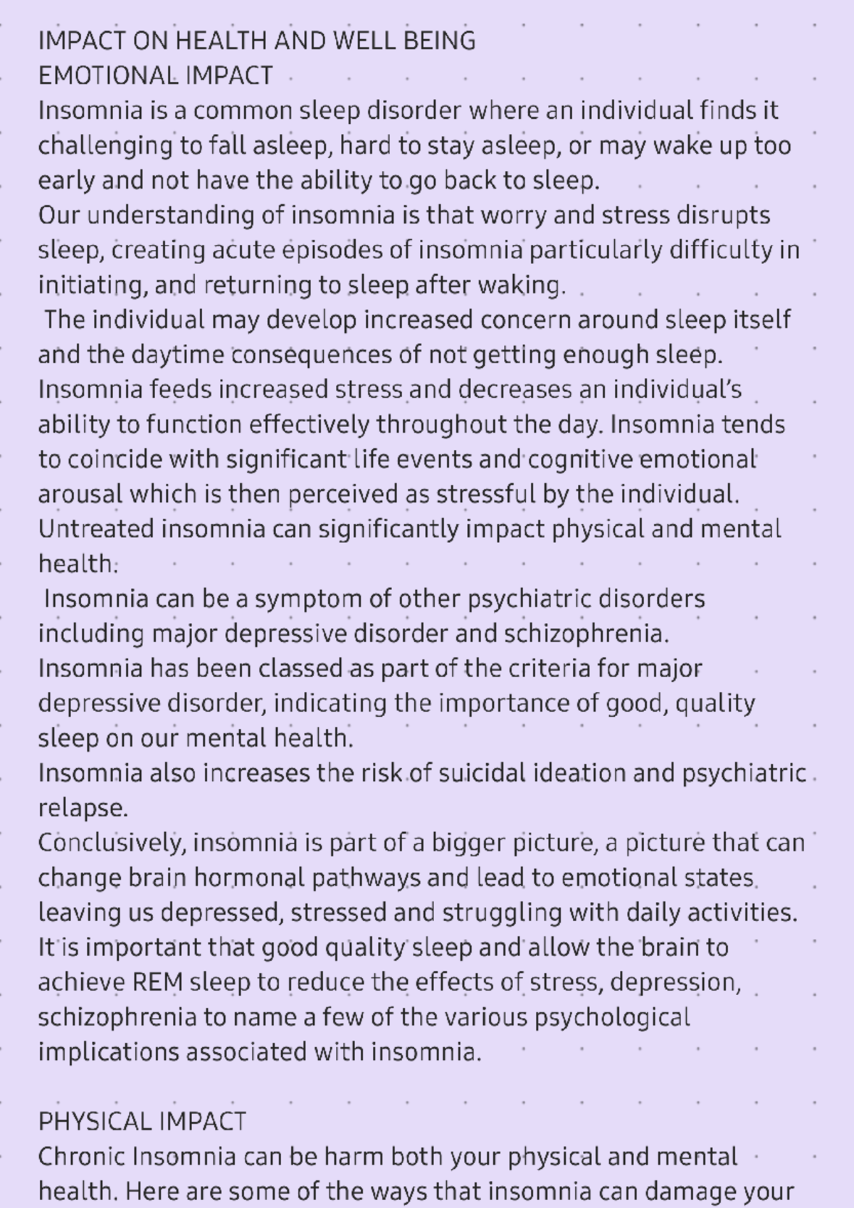 Impact on Emotional and Physical well-being of Insomnia 240703 105304 ...