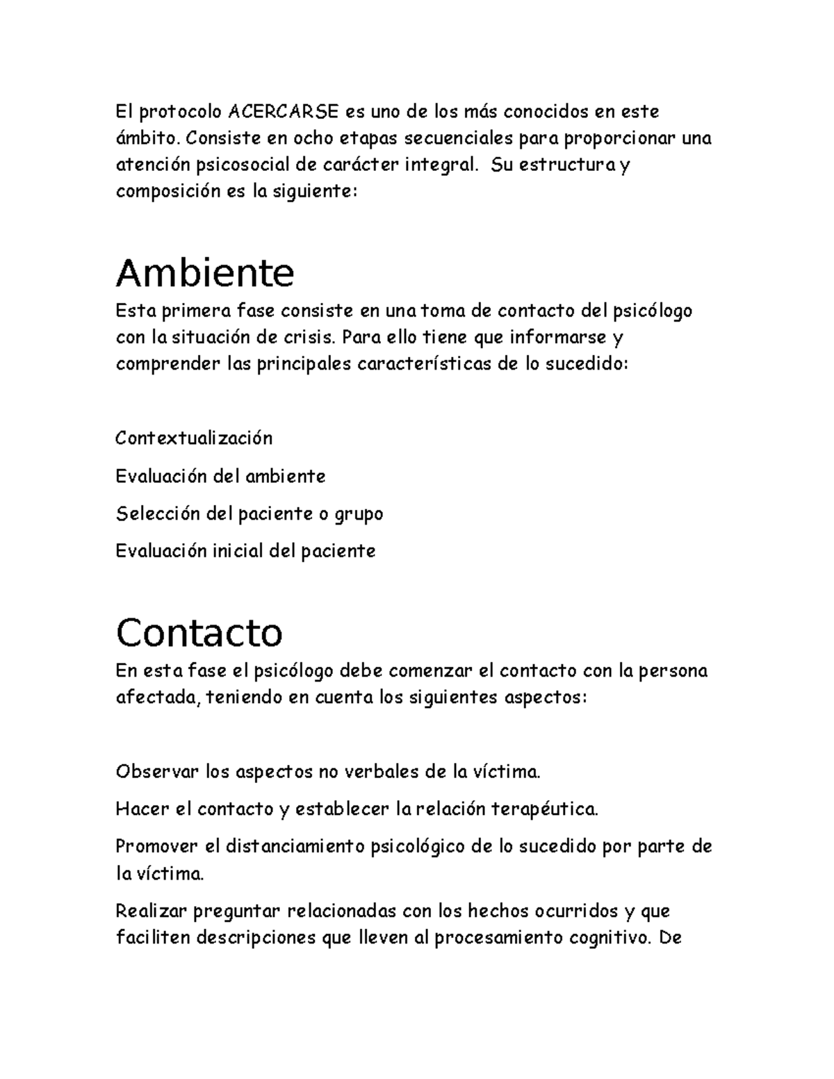 El protocolo Acercarse - El protocolo ACERCARSE es uno de los más ...