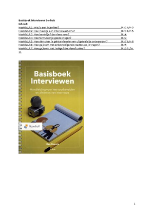 Interviewschema hoe ben je geworden tot hoe je nu bent - Doel van het ...