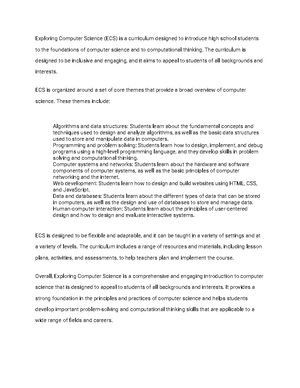 Computer Science Notes - Computer science is a rapidly growing and ...