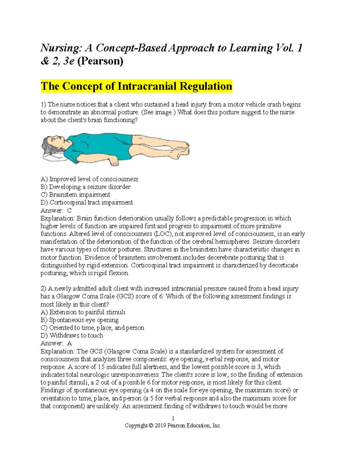 Pearson - PRACTICE - Nursing: A Concept-Based Approach to Learning Vol ...