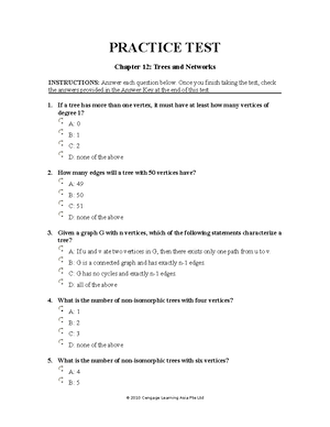 Chapter 13 Practice Test - PRACTICE TEST Chapter 13: Boolean Algebra ...