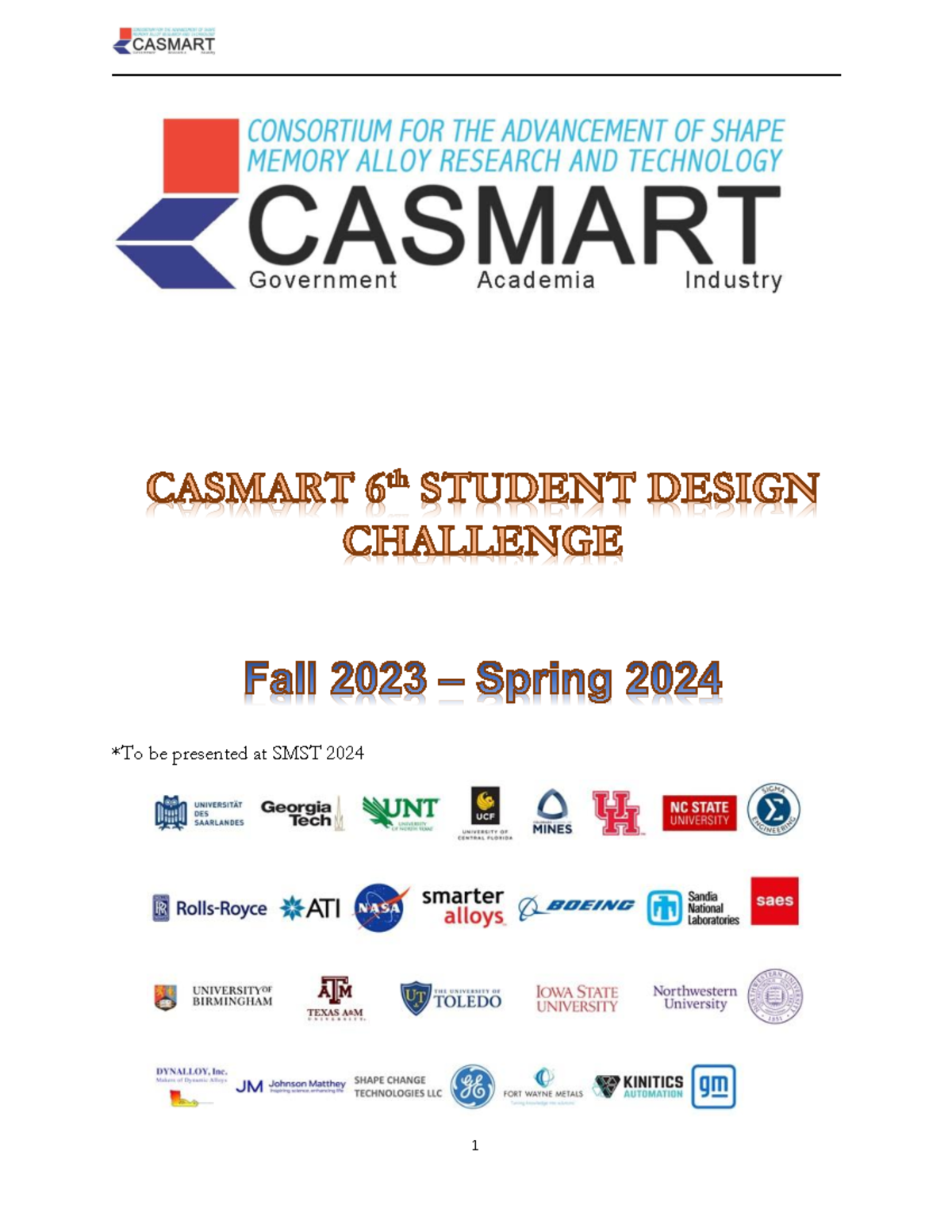 Casmart 6th Design Challenge Guidelines SMST2024 v3 - *To be presented ...