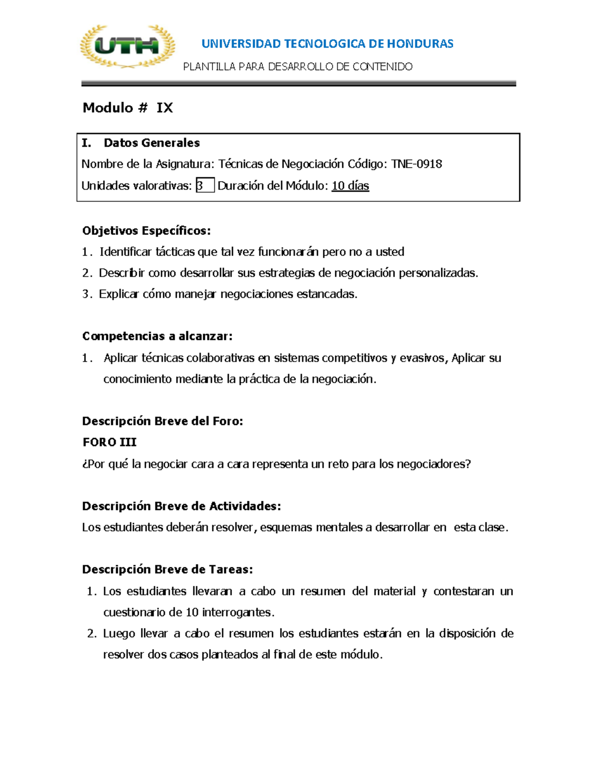 Modulo IX TNE -2 - FDBG - PLANTILLA PARA DESARROLLO DE CONTENIDO Modulo ...