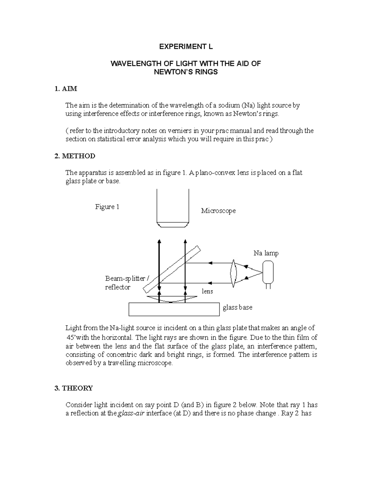 Experiment L - practical notes and guides - ####### EXPERIMENT L ...