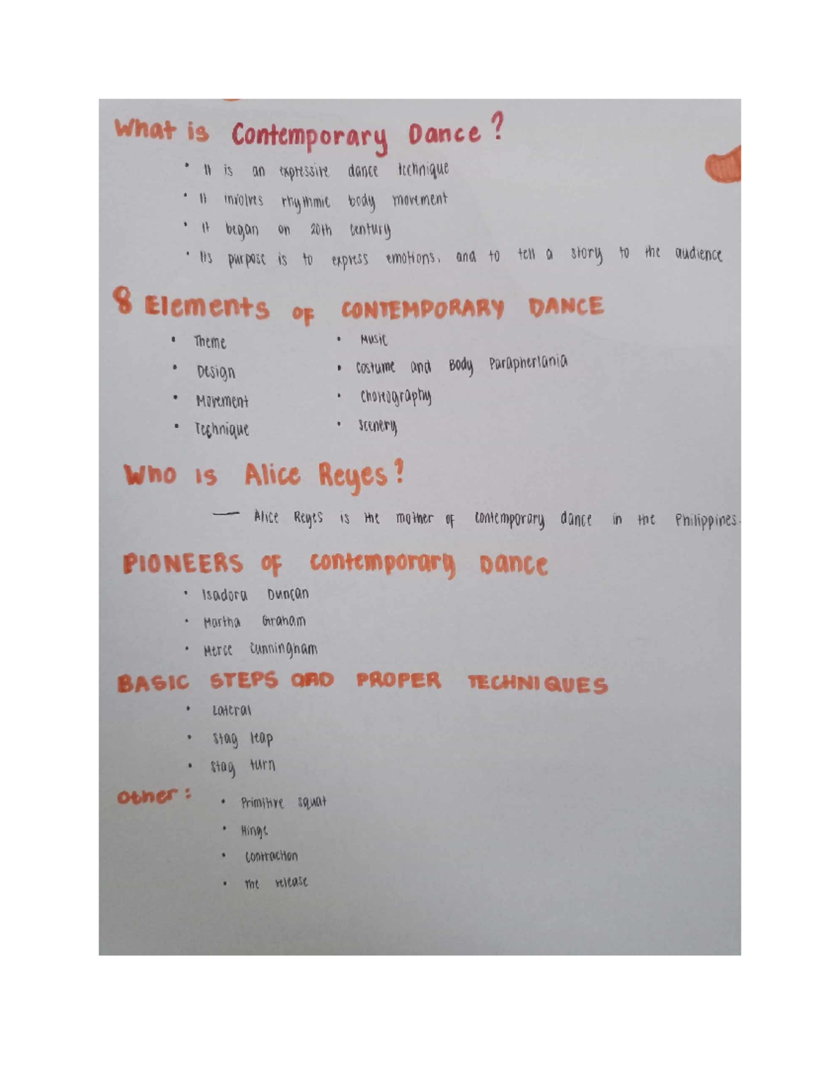 Grade 10-Contemporary Dance Notes - what is Contemporary Dance It is an ...