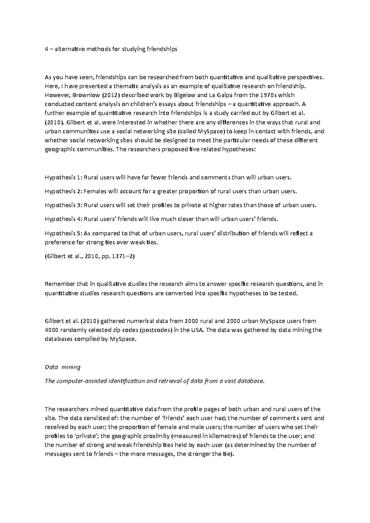 Chapter 6 - 4 - in depth notes on the investigating methods textbook on ...