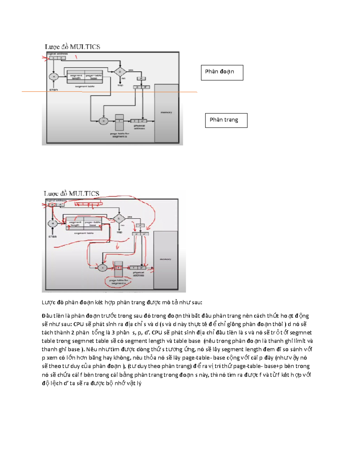Kết hợp phân trang và phân đoạn - L Đâồu tiến là phân đo ược đồồ phân đo ạn kếết h ạn tr ướ ợp ...