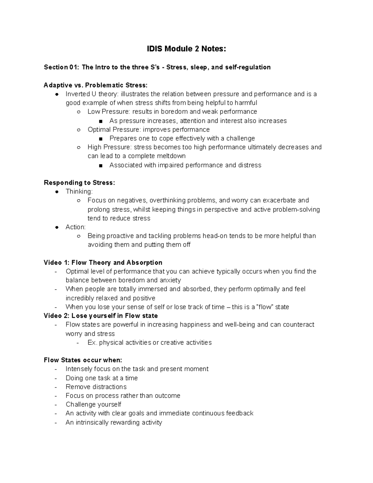 IDIS199 Module 2 Notes - IDIS Module 2 Notes: Section 01: The Intro to ...