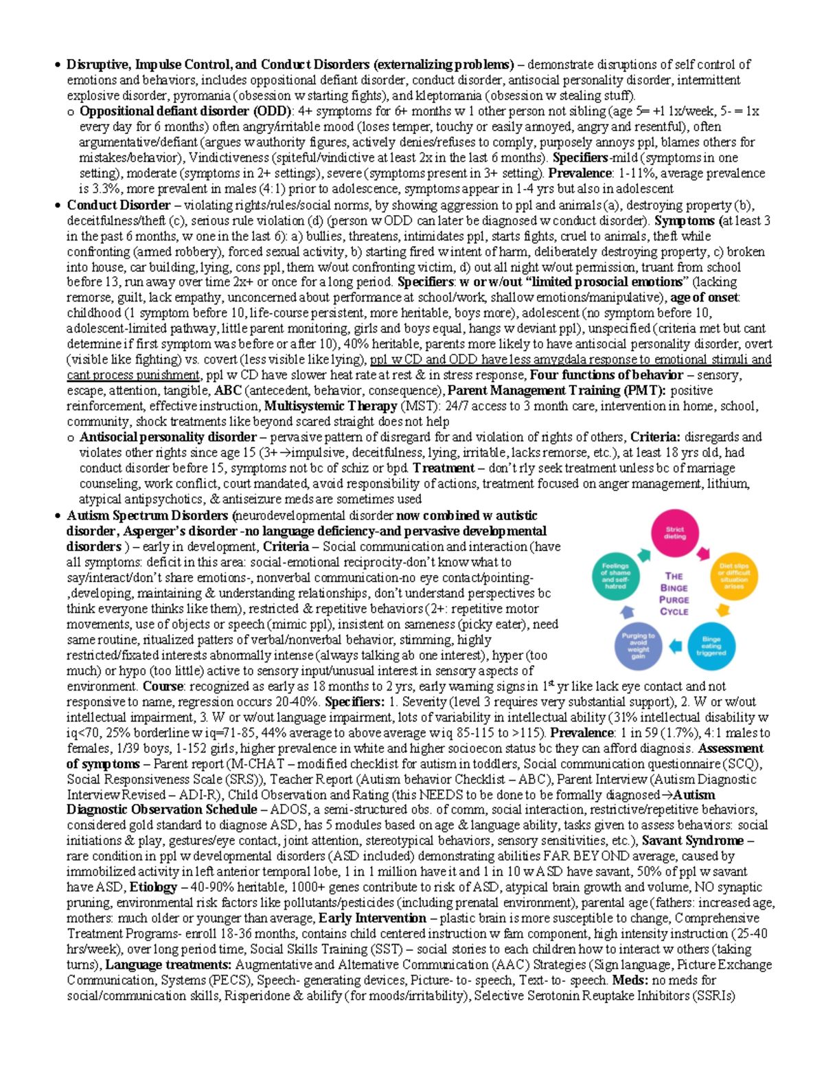 Psych 360 Quiz 4 Cheat Sheet - Disruptive, Impulse Control, and Conduct ...