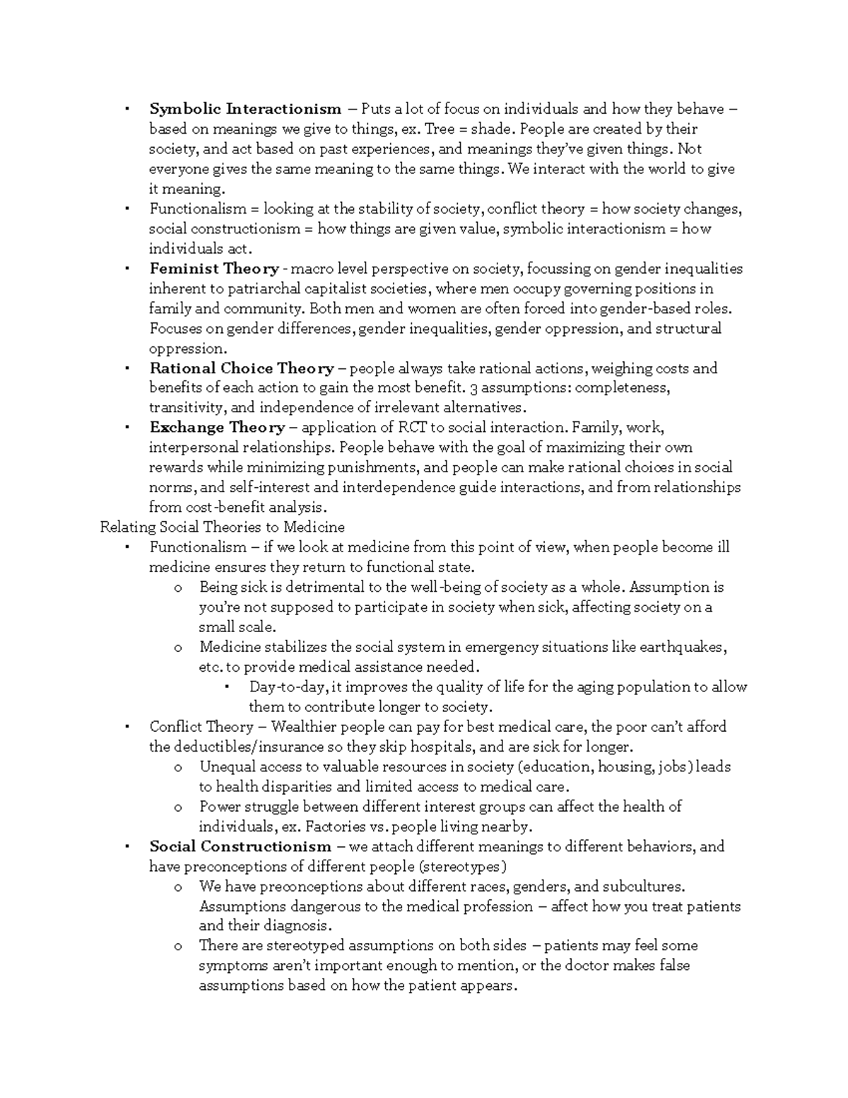 Psych Final lecture notes study guide - Symbolic Interactionism – Puts ...