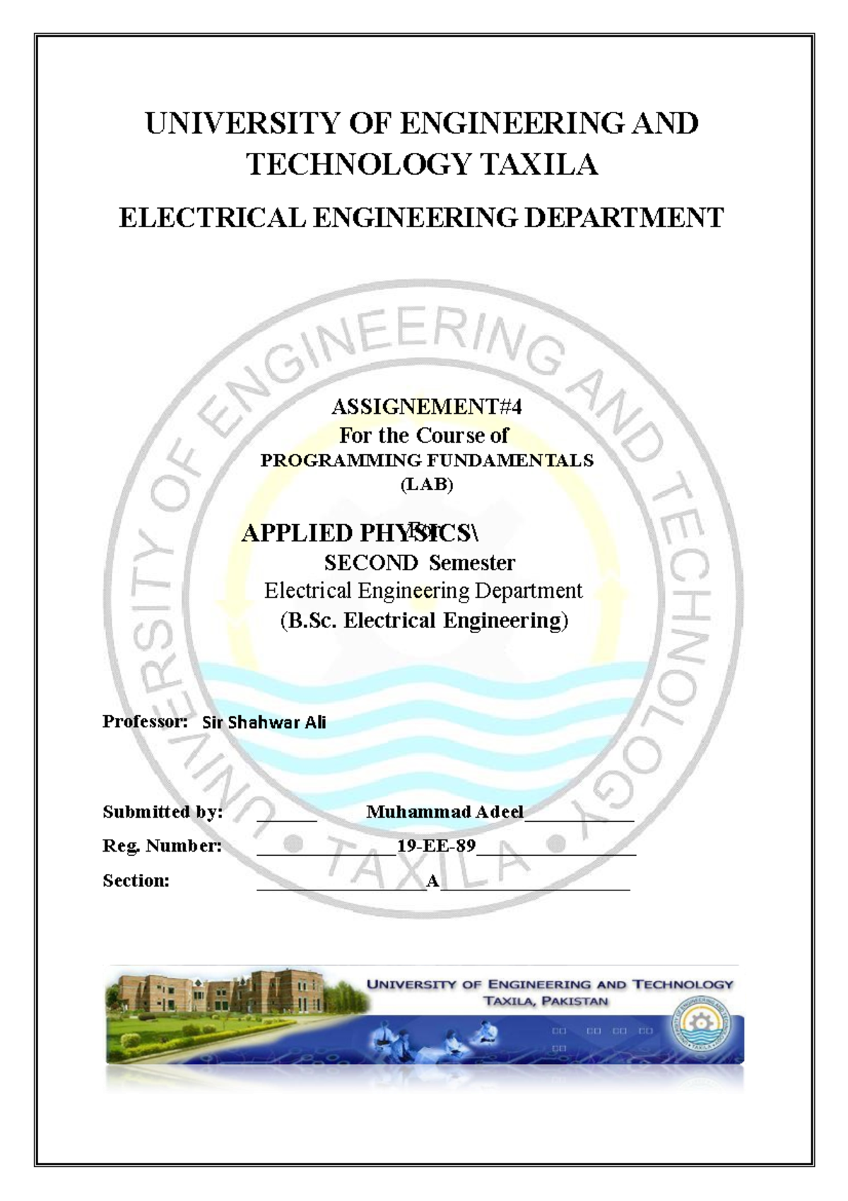 19-EE-89 PF(lab) Assignment-4 - UNIVERSITY OF ENGINEERING AND ...