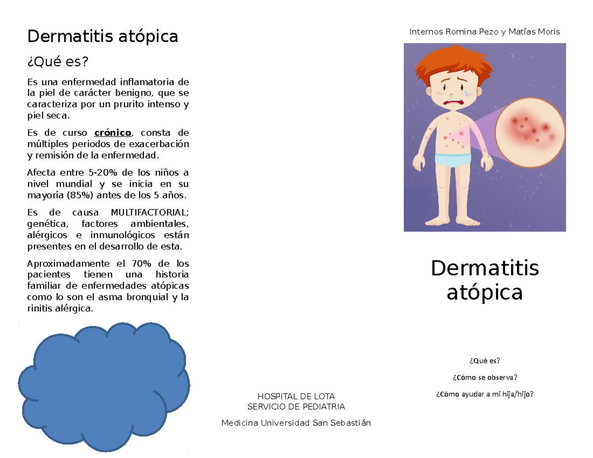Dermatitis atópica triptico listo 2 - Dermatitis atópica ¿Qué es? Es ...
