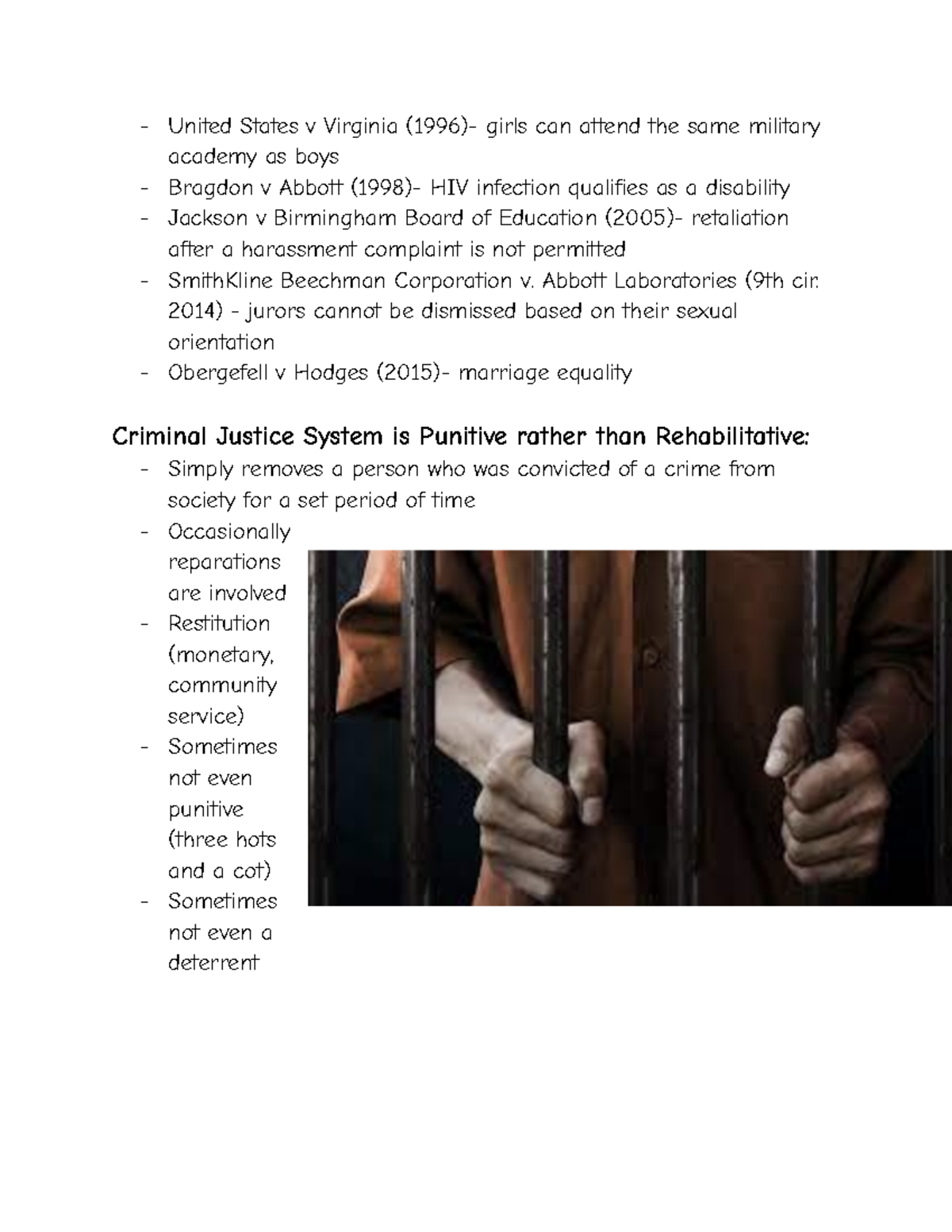 CLPS 0700 notes - United States v Virginia (1996)- girls can attend the ...